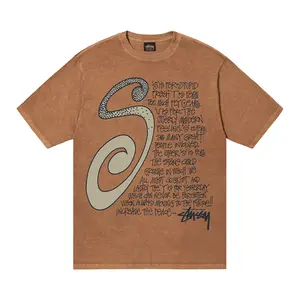 StÜssy S Talk Pigment Dyed Tee 'almond' Brown