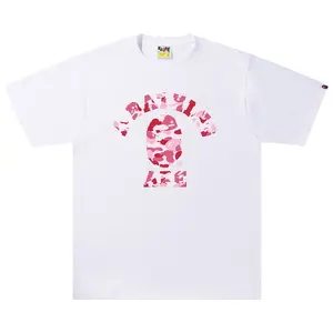 A BATHING APE Abc Camo College Tee /pink - White