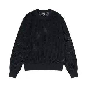 StÜssy Pigment Dyed Loose Gauge Sweater - Black