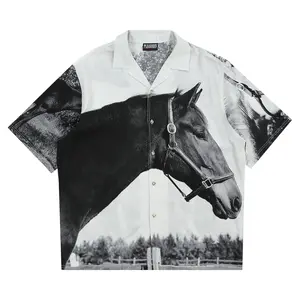 PLEASURES Horses Button Down - White