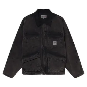 StÜssy Washed Canvas Shop Jacket - Black