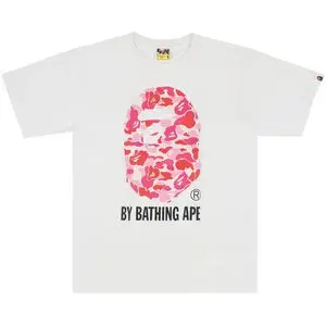 A BATHING APE Color Camo T-shirt /pink - White