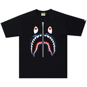 A BATHING APE Color Camo Shark Tee /navy - Black
