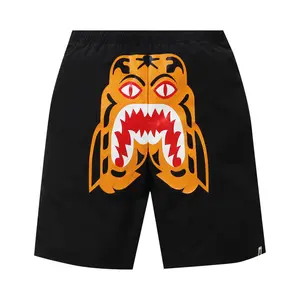 A BATHING APE Tiger Beach Shorts - Black