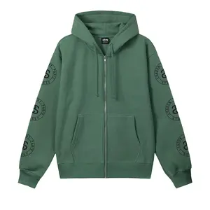StÜssy Seal Zip Hoodie - Green