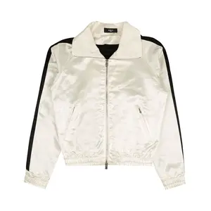 Amiri Full Zip Satin Track Jacket - White