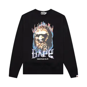 A BATHING APE Ape Head Crewneck - Black