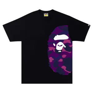 A BATHING APE Camo Ape Head Tee - Black