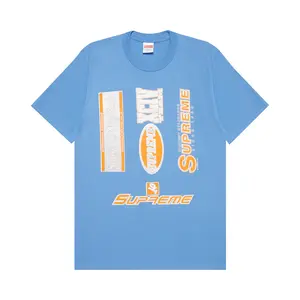 Supreme Multi Logos Tee 'dusty Light Royal - Blue