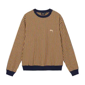 StÜssy Vertical Striped Long-sleeve 'navy