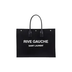Saint Laurent Rive Gauche Lino Legend Large Tote Black