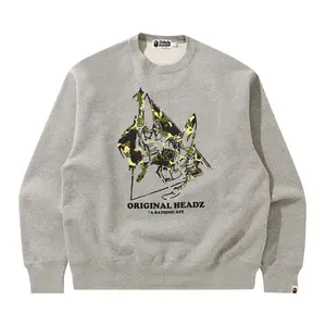 A BATHING APE X Unkle Mo'wax Point Relaxed Crewneck - Grey