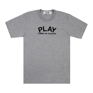 Play Comme Des Garcon Heart Logo Short-sleeve T-shirt - Grey