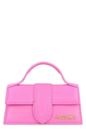 Jacquemus JACQUEMUS LE BAMBINO LEATHER BAG Fuchsia
