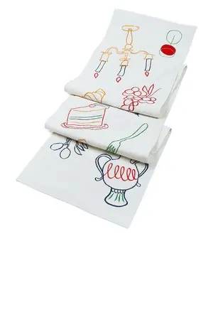 MISETTE Linen Embroidered Runner - Multicolor