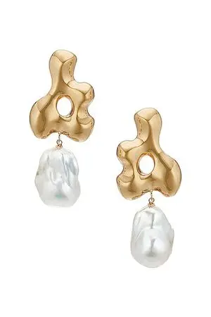 Agmes Baroque Bodmer Earrings - Gold Vermeil