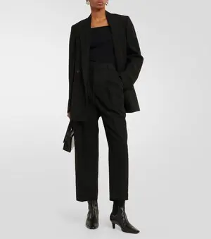 TOTEME High-rise Cropped Straight Pants