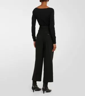 TOTEME High-rise Cropped Straight Pants