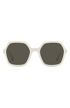 Isabel Marant 55mm Gradient Square Sunglasses - Ivory/grey