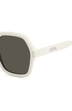 Isabel Marant 55mm Gradient Square Sunglasses - Ivory/grey