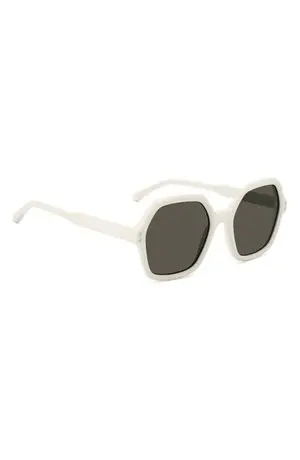 Isabel Marant 55mm Gradient Square Sunglasses - Ivory/grey