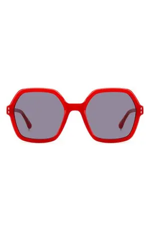 Isabel Marant Isabel Marant 55mm Gradient Square Sunglasses Red/ Violet