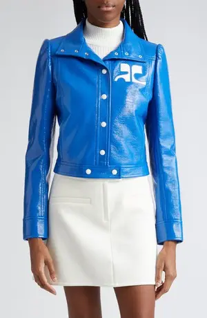 Courreges Glossy Finish Jackets For Women