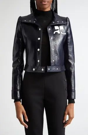 COURREGES Re-edition Vinyl Jacket - Navy
