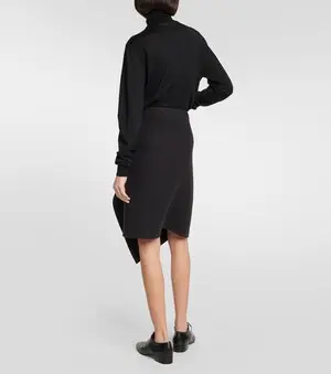 THE ROW Bartellina Draped Cashmere Midi Skirt
