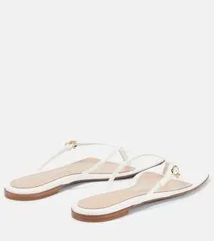 GIANVITO ROSSI Patent Leather Thong Sandals