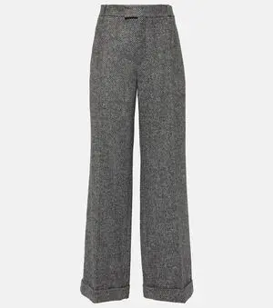 Brunello Cucinelli Herringbone Flared Trousers
