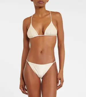 Jade Swim Via Bikini Top - White