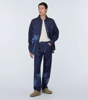 Alanui Jungle Printed Denim Shirt