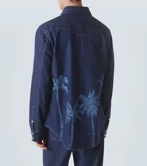 Alanui Jungle Printed Denim Shirt