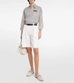 Brunello Cucinelli Twill Shorts - Beige