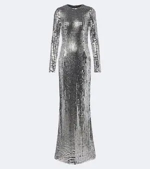 Dolce & Gabbana Sequined Gown - Silver