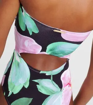 ALEXANDRA MIRO Anya Floral Cutout Swimsuit - Multicoloured