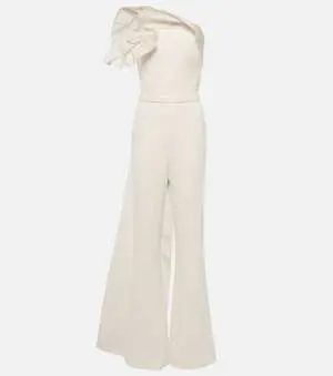 Safiyaa Bridal Omi Crêpe Jumpsuit - White
