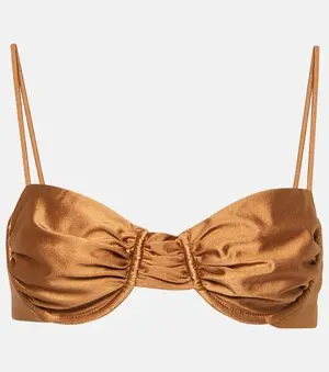 Jade Swim Mia Bikini Top - Brown
