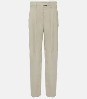 Brunello Cucinelli Twill Wide-leg Pants - Grey