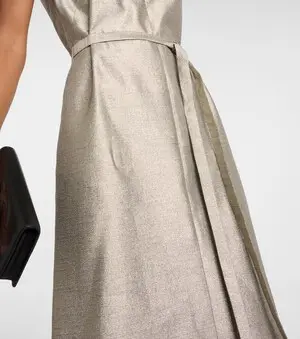 JOSEPH Desiree Metallic Midi Dress