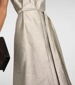 JOSEPH Desiree Metallic Midi Dress