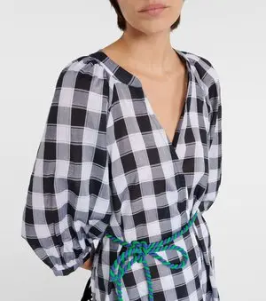 ERES Chess Printed Cotton Midi Dress