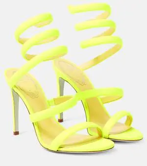 Rene Caovilla Cleo Leather Sandals - Yellow