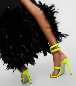 Rene Caovilla Cleo Leather Sandals - Yellow