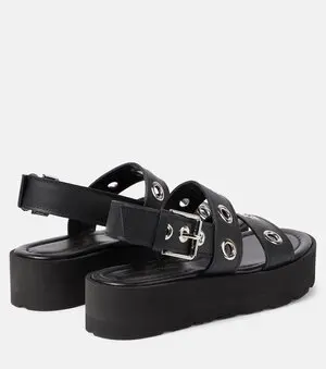 GIANVITO ROSSI Leather Platform Sandals