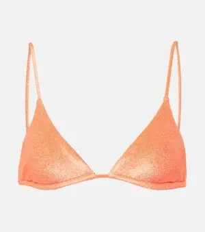 Jade Swim Via Triangle Bikini Top - Orange