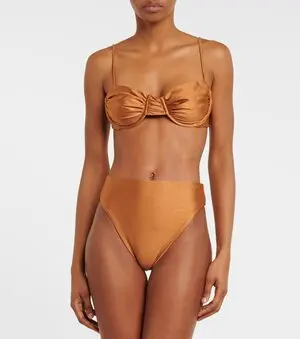 Jade Swim Incline Bikini Bottoms - Brown