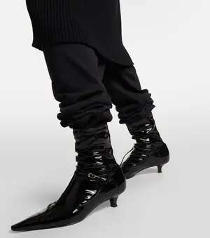 THE ROW Cyd Patent Leather Ankle Boots