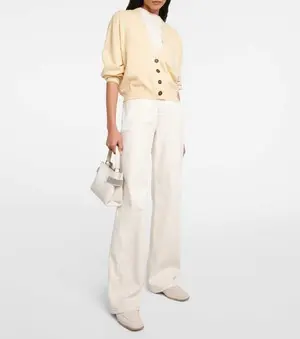 Brunello Cucinelli Garment-dyed Wide-leg Jeans - White